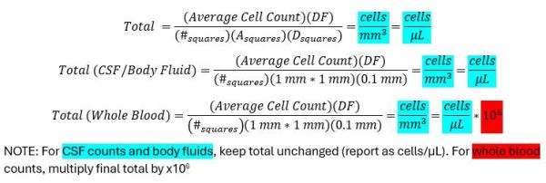 Hematology Calculations - MedLabWiki